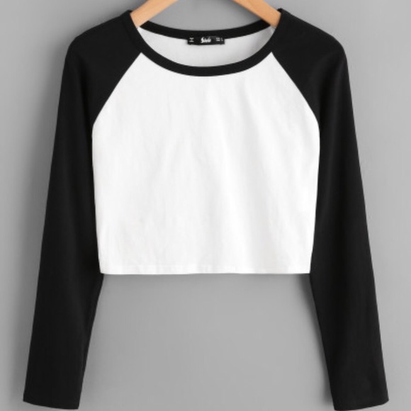 Tops | Baseball Tee Crop Top | Poshmark